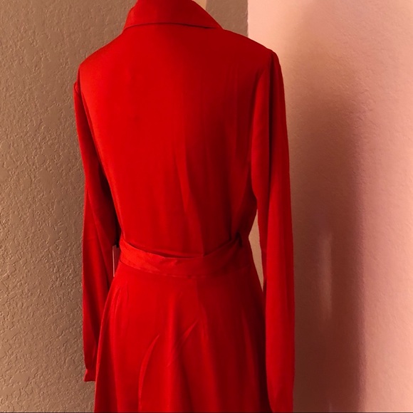 Astr | Dresses | Nwt Astr Crimson Red Wrap Dress With Subtle Midriff ...